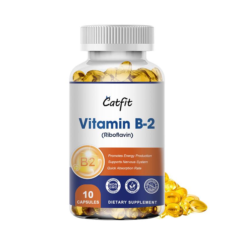 Catfit B2 300mg Veg Capsules Vitamin B2 Riboflavin Food Supplement & V